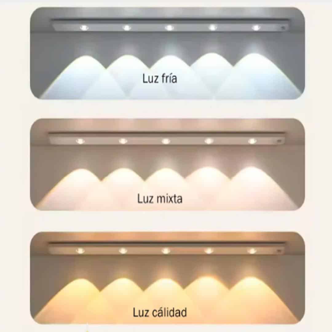 Luz LED Barra 60cm Recargable - Luz Fría, Cálida y Mixta